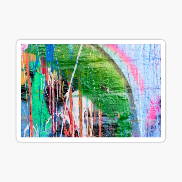 "Dripping paint graffiti wall" Sticker by Juhku | Redbubble