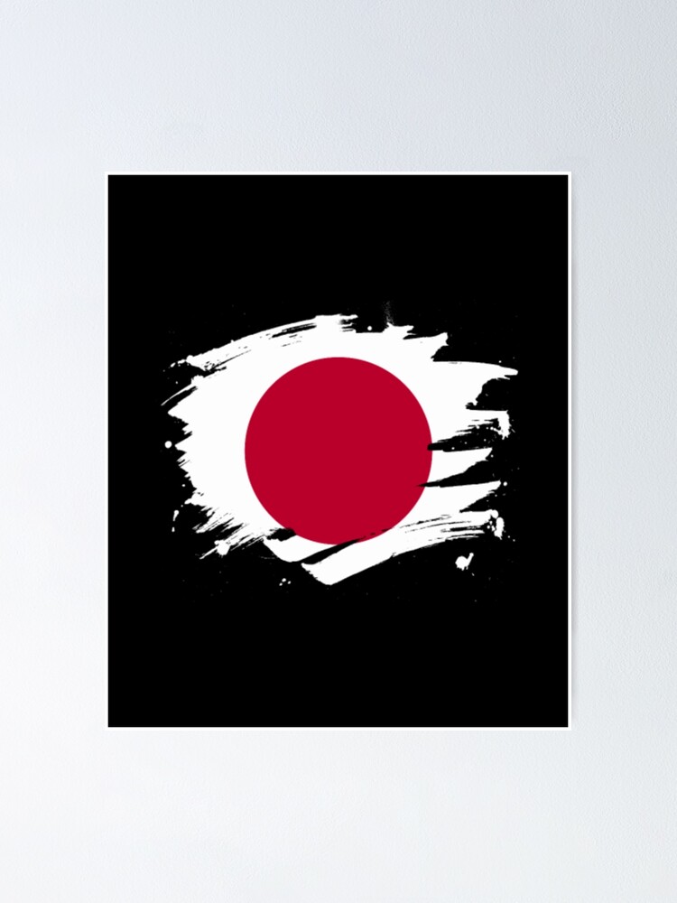 "Japan Paint Splatter Flag Japanese Pride " Poster for Sale by ...