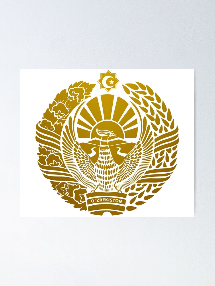 "Emblem of The Republic of Uzbekistan" Poster for Sale by turimoff ...