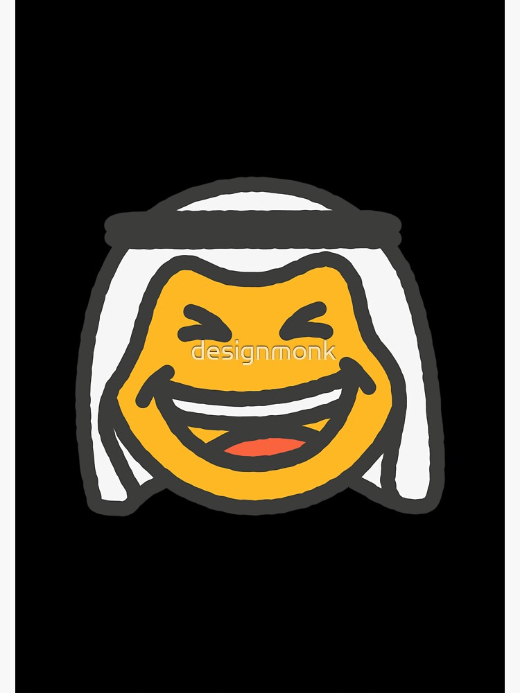 "Funny Arab Smiley Emoji Face" Sticker for Sale by designmonk | Redbubble