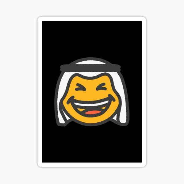 "Funny Arab Smiley Emoji Face" Sticker for Sale by designmonk | Redbubble