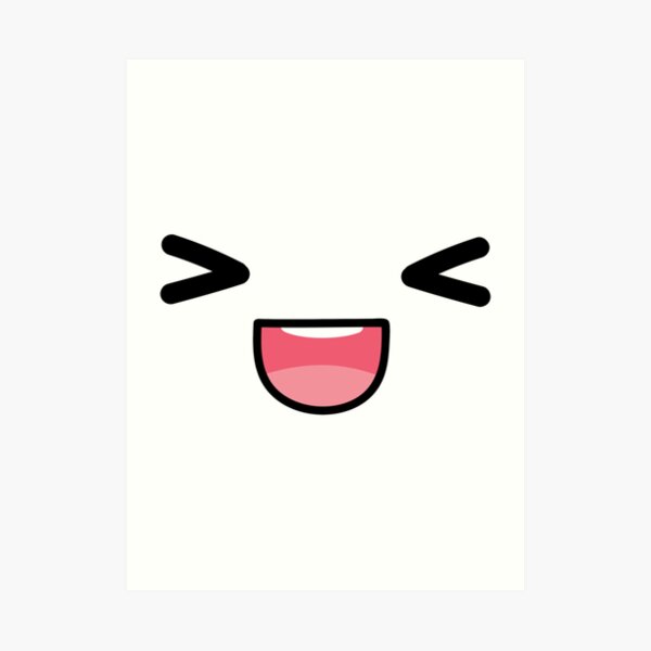 "Happy cute yellow smiling ascii Emoji Face " Art Print for Sale by ...