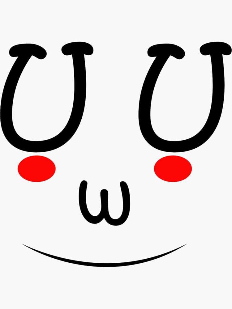 "uwu happy cute face emoticon " Sticker for Sale by HolidayXCol | Redbubble