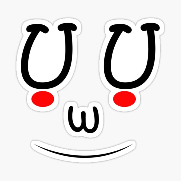 "uwu happy cute face emoticon " Sticker for Sale by HolidayXCol | Redbubble
