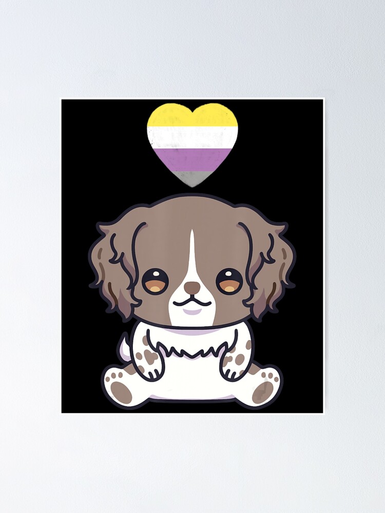 "Non-Binary English Springer Spaniel Dog Lgbtqia Pride Flag" Poster for ...