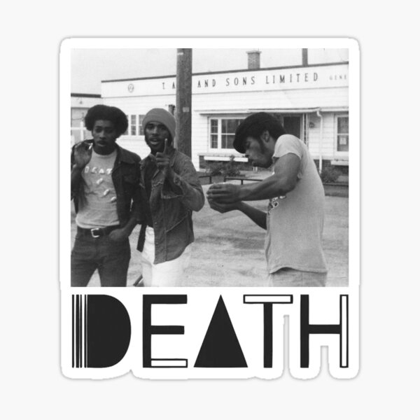 "Death - Proto Punk Band (Black Logo)" Sticker for Sale by m0uth ...
