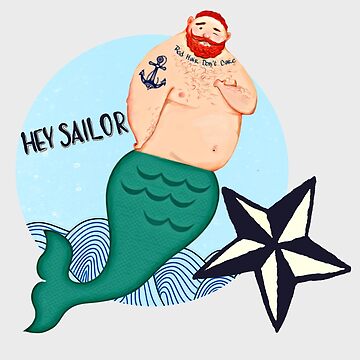 "Hey Sailor (Ginger Merman)" Poster for Sale by JasonLloyd | Redbubble
