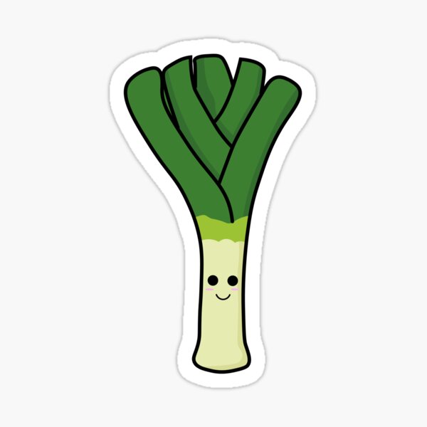 "Kawaii Leek" Sticker for Sale by KV-Collection | Redbubble