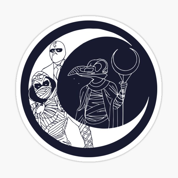 "Moon Knight circle" Sticker for Sale by KirstixCo | Redbubble