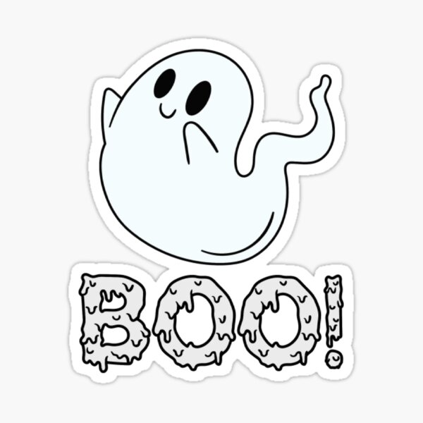 "Cute Boo Ghost " Sticker for Sale by HudsonMcKenna | Redbubble