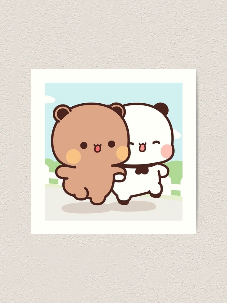 "Cute Couple Bu bu And Dudu Are Happy Walking Together" Art Print for ...