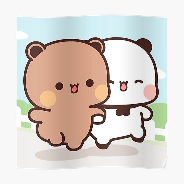 "Cute Couple Bu bu And Dudu Are Happy Walking Together" Poster for Sale ...