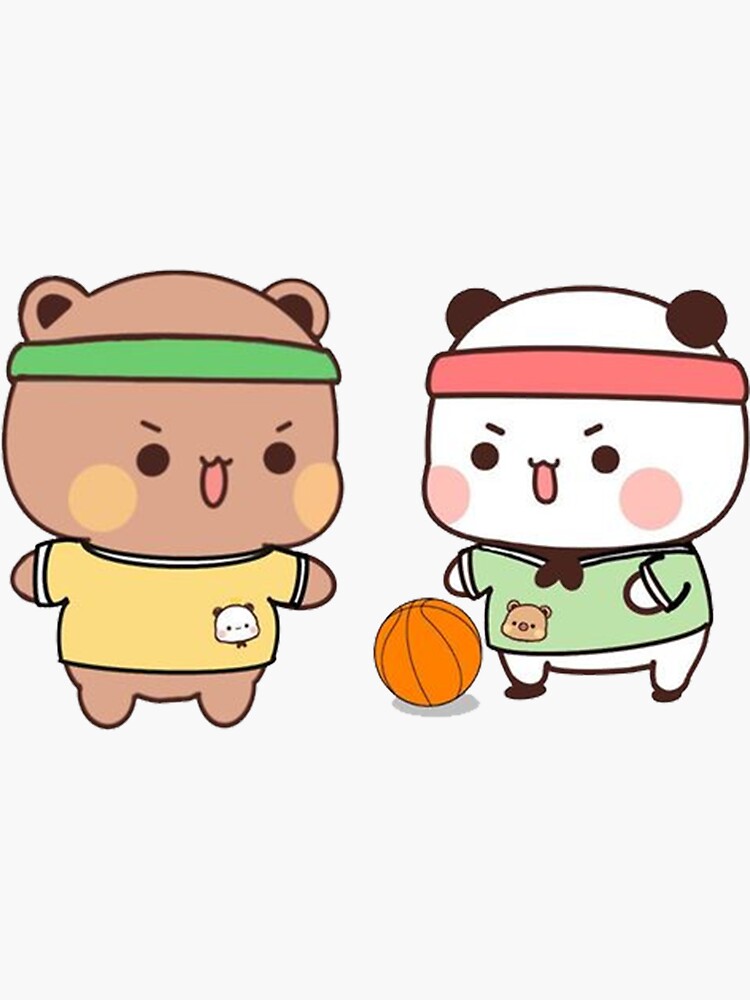 "Bubu And Dudu Are Playing Basketball" Sticker for Sale by gingersweet ...