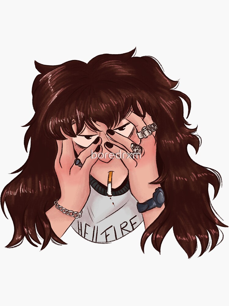 "Eddie Munson stranger things sticker" Sticker for Sale by boredrxm ...