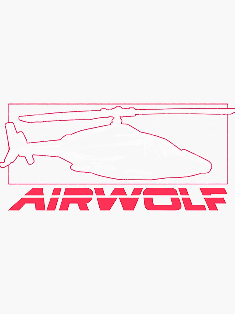 "Airwolf Classic " Sticker for Sale by AidanLarson | Redbubble