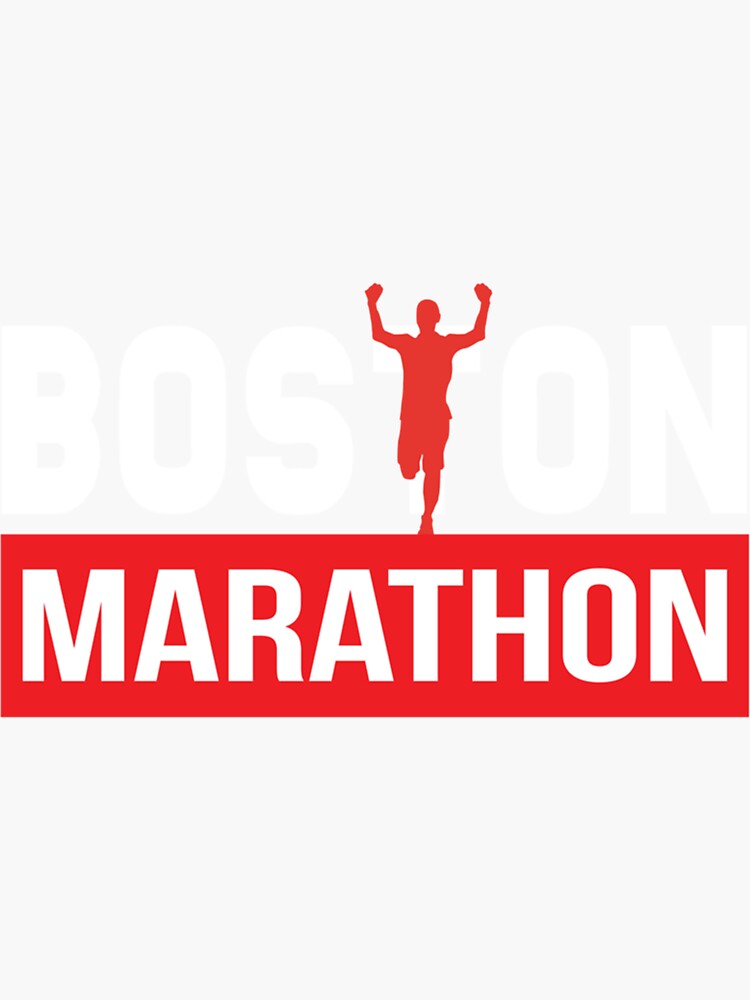 "Boston Marathon " Sticker for Sale by MimounArt | Redbubble