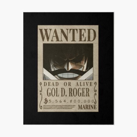 "Wanted Gol D Roger - gol d. roger bounty Poster" Art Board Print by ...