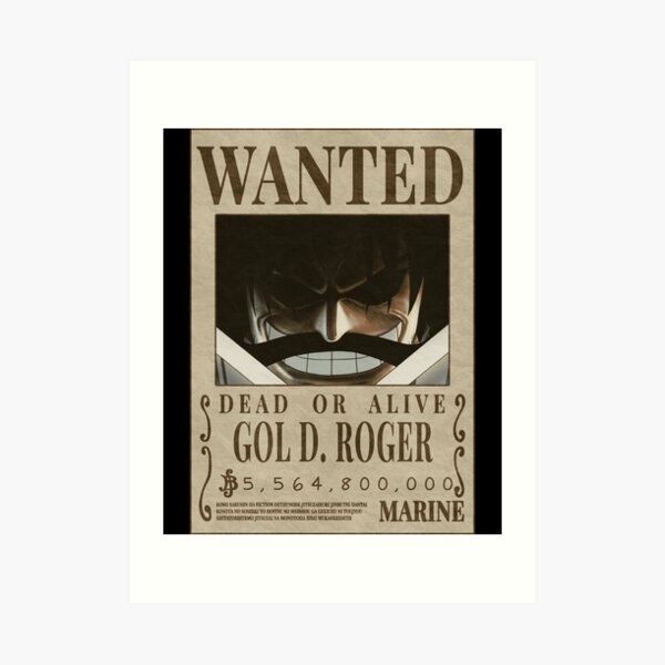 "Wanted Gol D Roger - gol d. roger bounty Poster" Art Print for Sale by ...