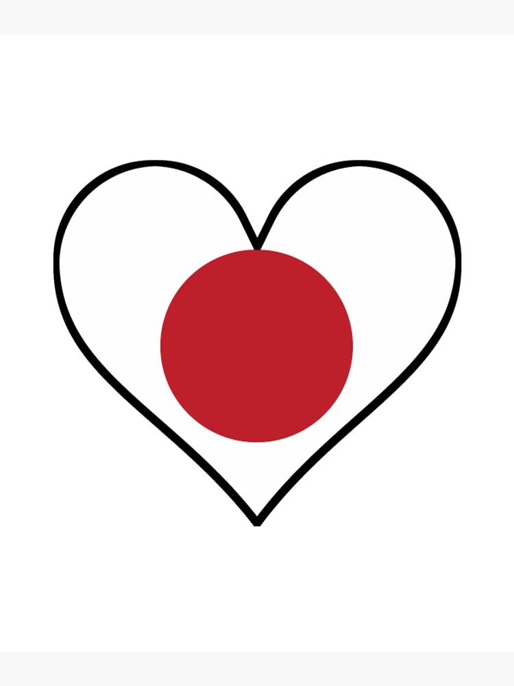 "Japanese Flag Heart" Poster for Sale by SeoBune | Redbubble