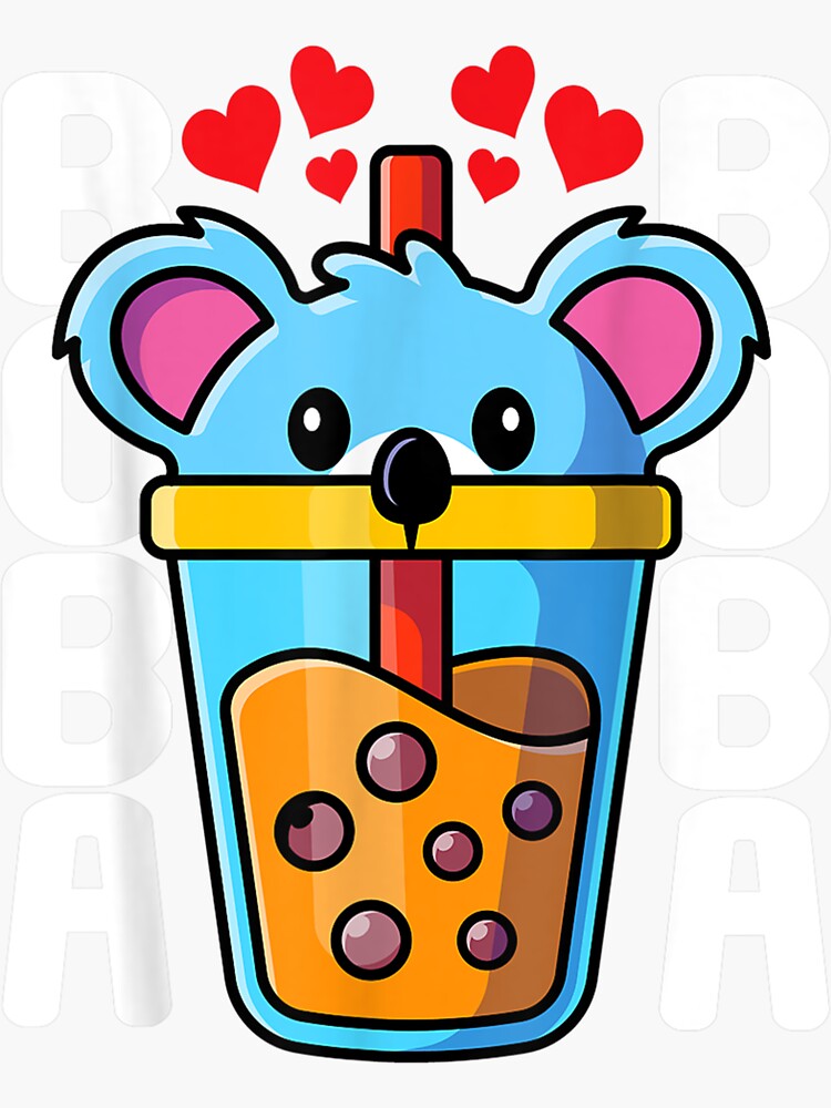 "Kawaii Koala Bear Bubble Tea Cup Getränk Koala liebt Boba Tea" Sticker ...