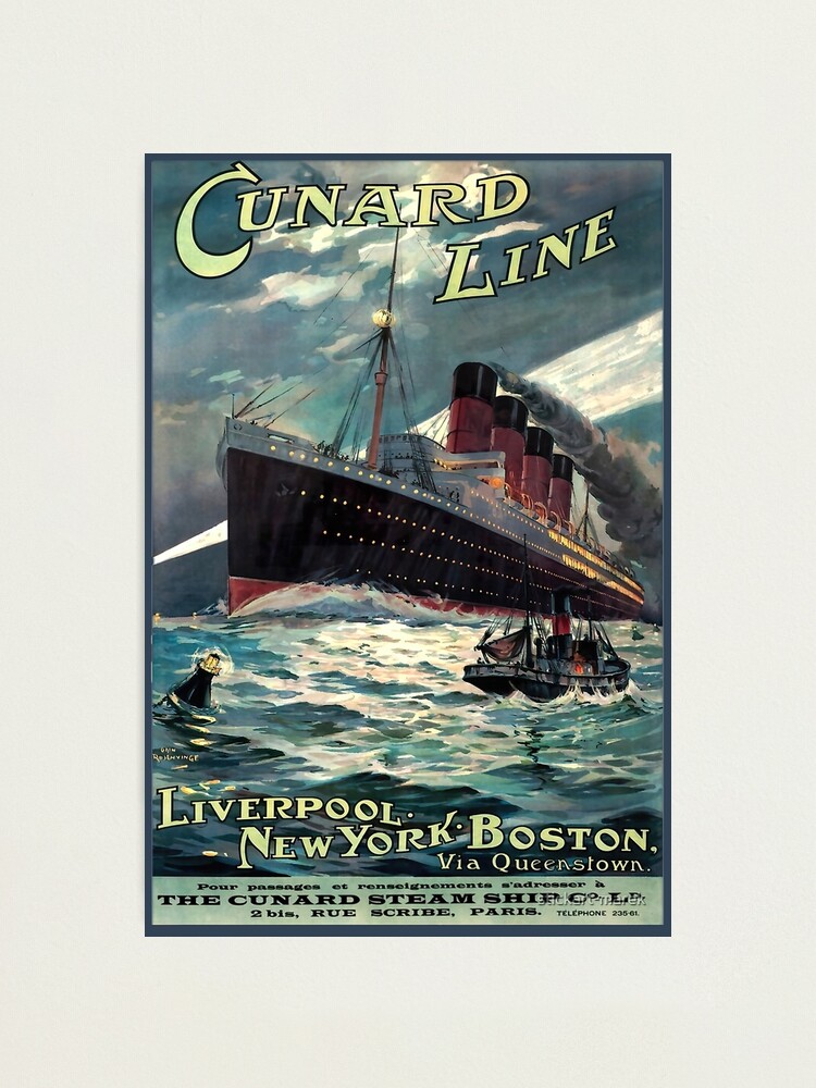 Lámina fotográfica «CUNARD LINES TITANIC WHITE STAR LINE ORIGINAL ...