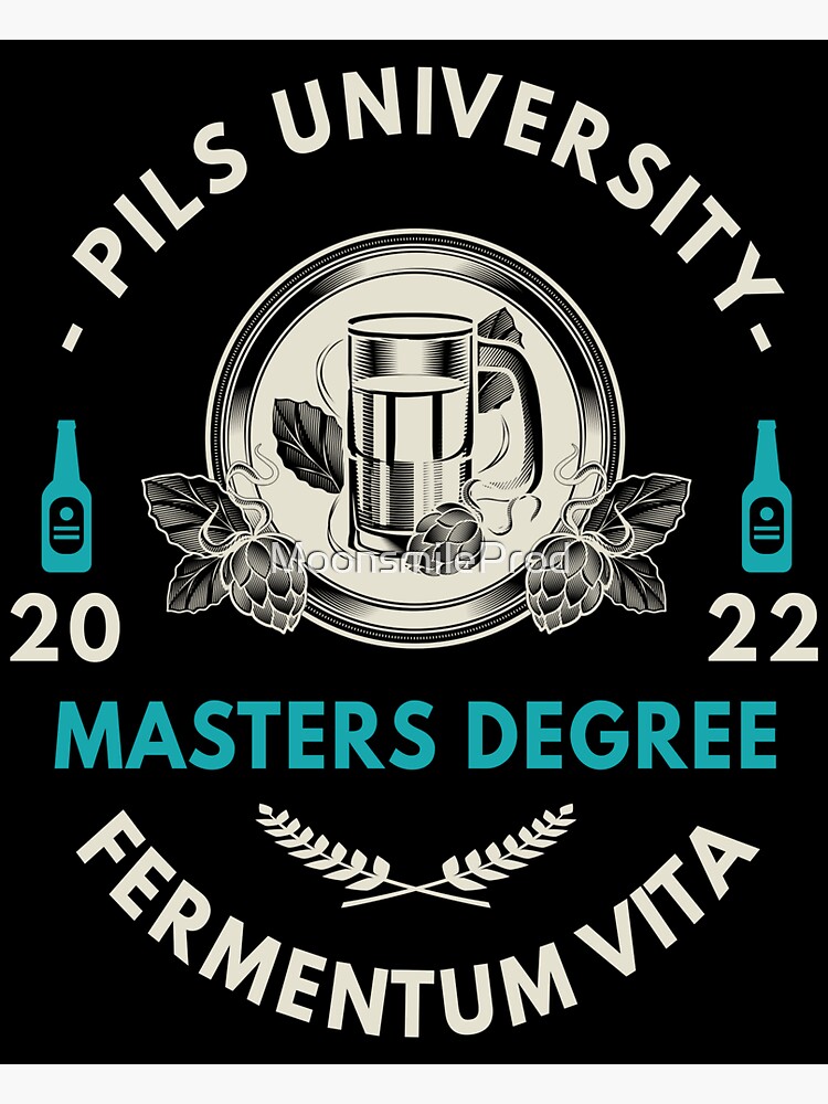 "Pils University" Sticker for Sale by MoonsmileProd | Redbubble