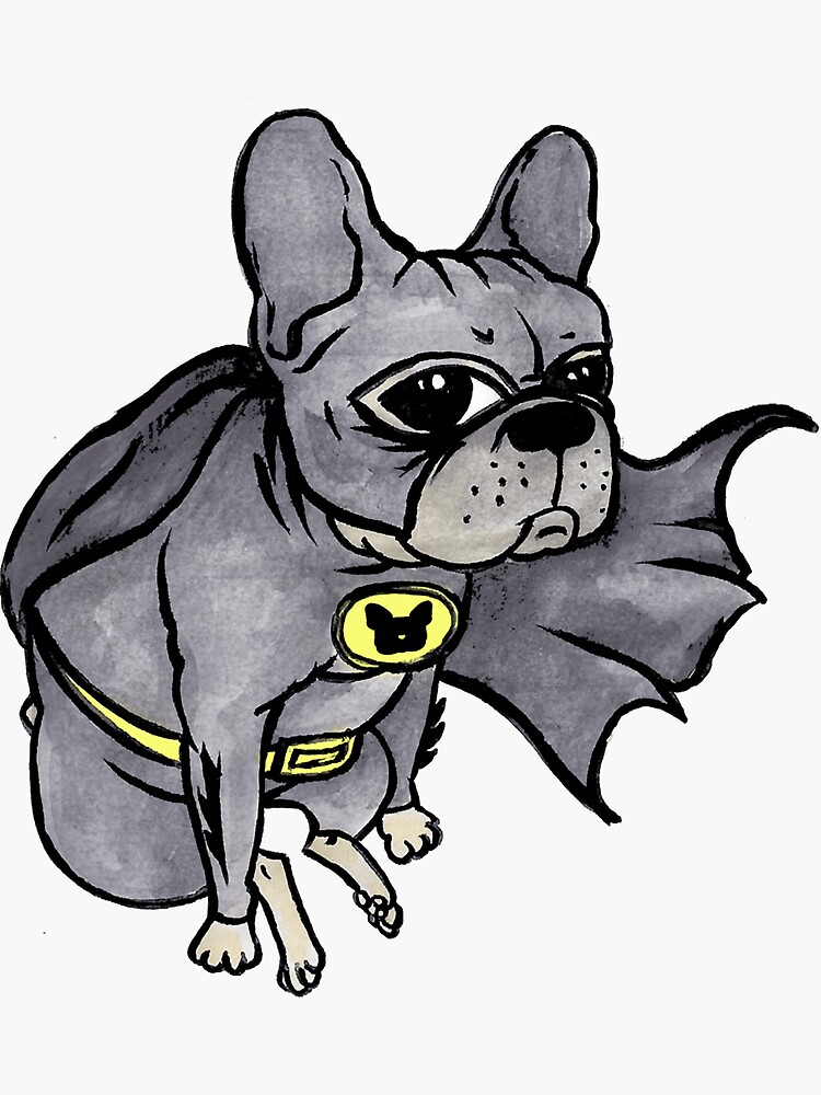 "Super Dog Hero Bat Dog" Sticker for Sale by roeggesarksp | Redbubble