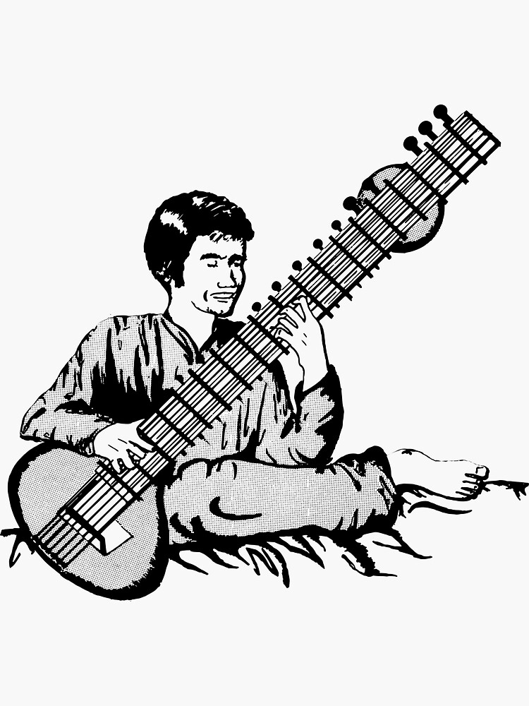 "Sitar" Sticker by seriouscereal | Redbubble