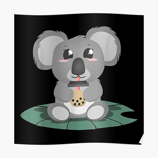 "Kawaii Koala Boba" Poster for Sale by fernandowuk | Redbubble