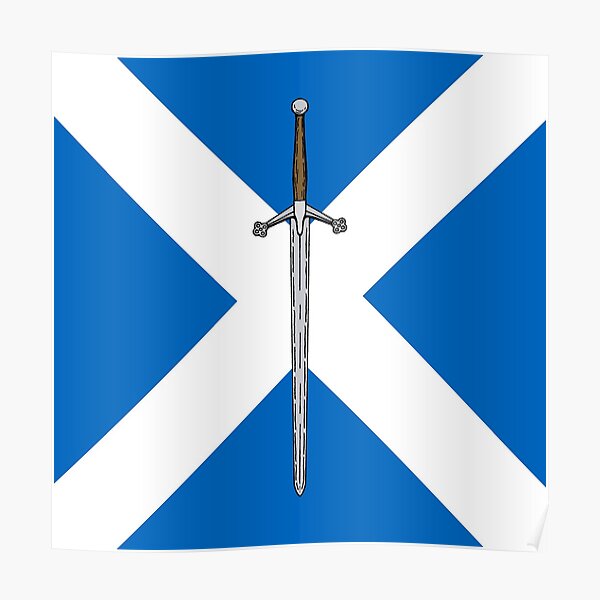"Claymore on Saltire" Poster by RHFay | Redbubble
