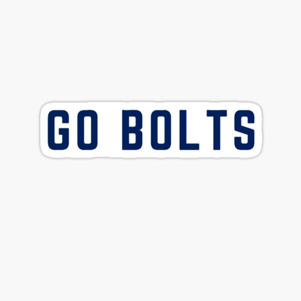 "GO BOLTS " Sticker for Sale by KreativeIncWood | Redbubble