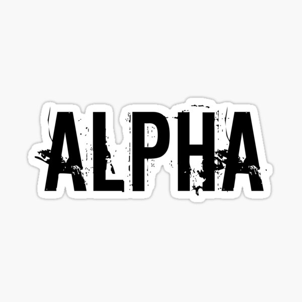 "Alpha" Sticker for Sale by carriepotter | Redbubble