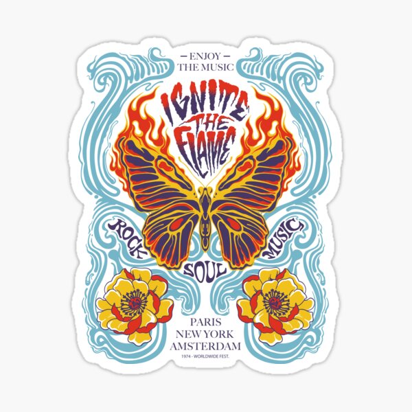 "Ignite The Flame" Sticker for Sale by CHAKR-art | Redbubble
