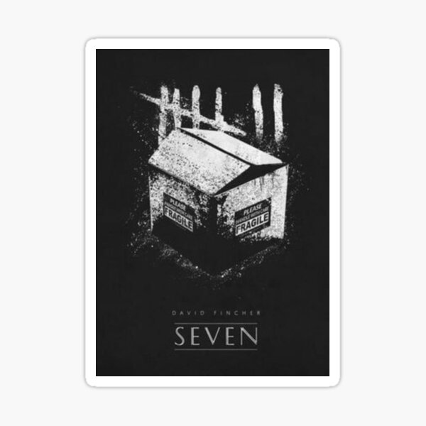 "Se7en by David Fincher Movie Poster" Sticker for Sale by MedievalSlang ...