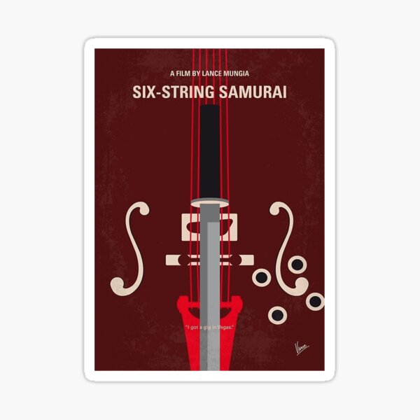 "No1020 My Six-String Samurai minimal movie poster " Sticker for Sale ...