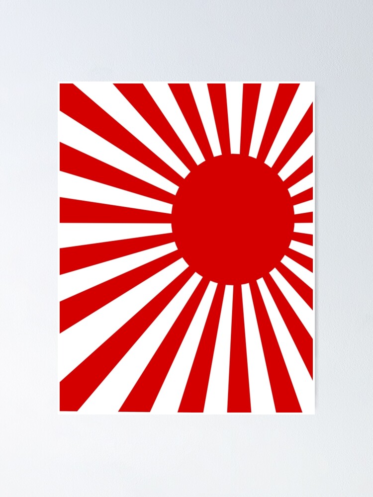 "Japanese Rising sun flag" Poster for Sale by PunkDeadBoy | Redbubble