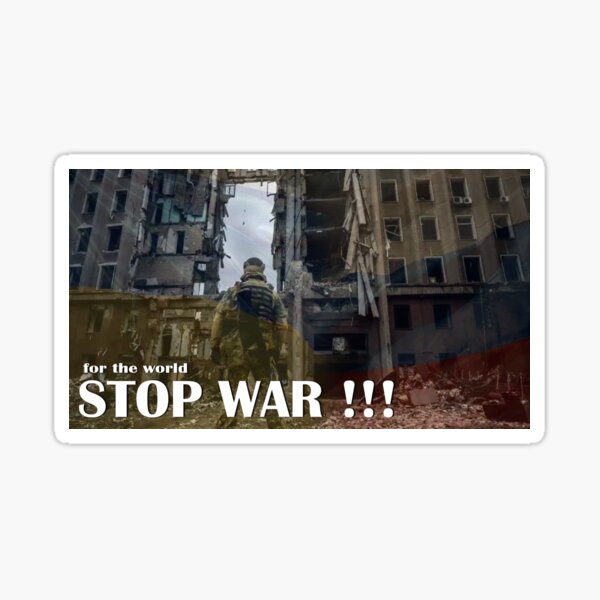 "stop war" Sticker for Sale by adipoetra | Redbubble