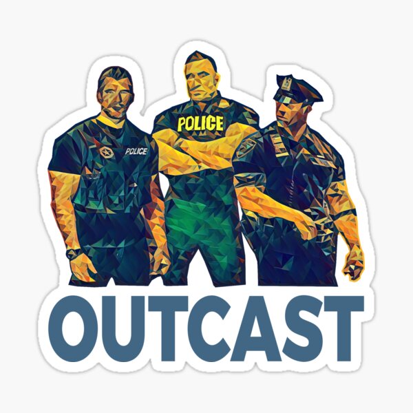 "OUTCAST (Police Cubism Theme)" Sticker for Sale by LiverpoolStore ...