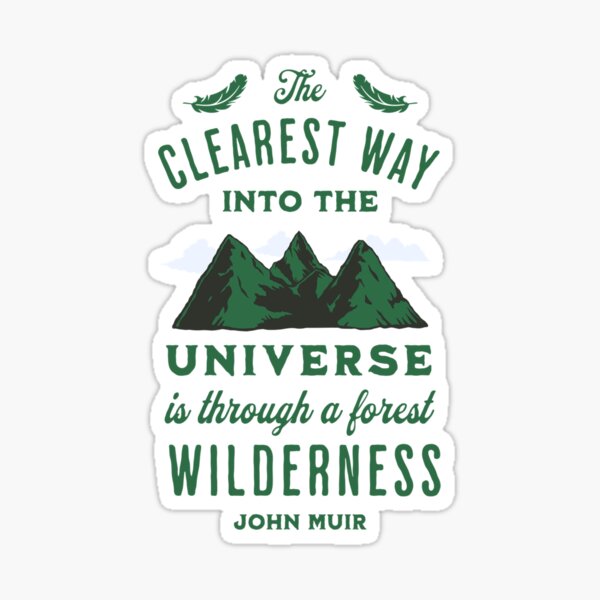 "Wilderness John Muir" Sticker for Sale by Mirksaz-designs | Redbubble