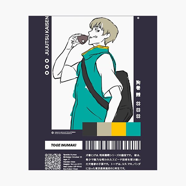 "Cunning Snakes And Fangs Fight From The Mouth Toge Inumaki - Jujutsu ...