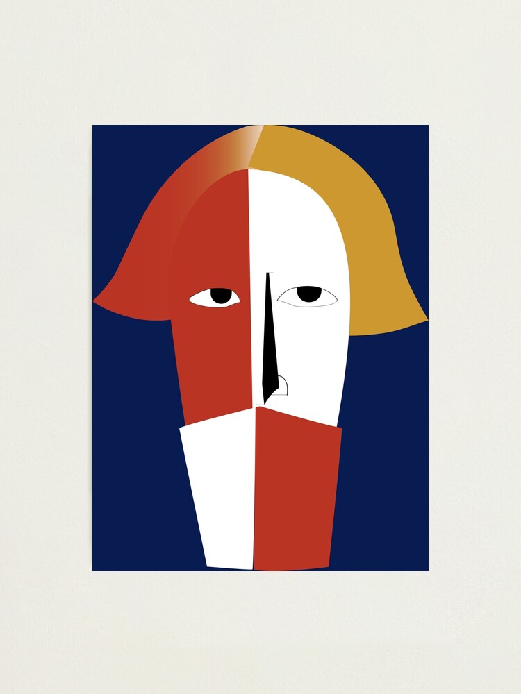 Lámina fotográfica «Kazimir Malevich, fragmento del cuadro La cabeza ...