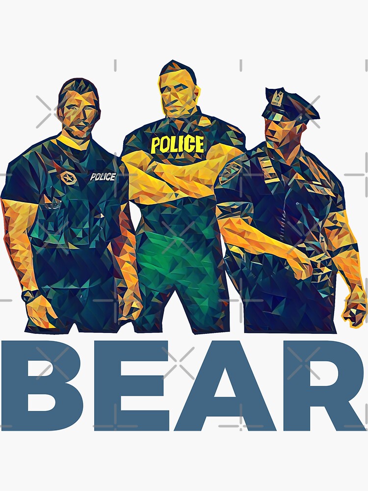 "BEAR (Police Cubism Theme)" Sticker for Sale by LiverpoolStore | Redbubble