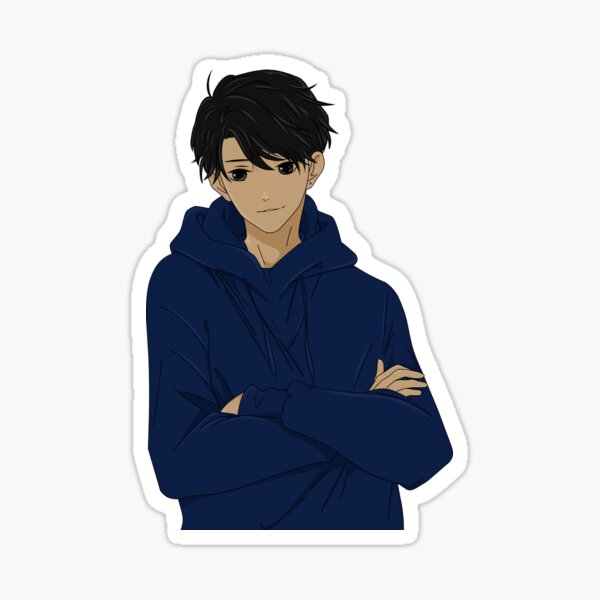 "Anime boy" Sticker for Sale by DG-vectors | Redbubble