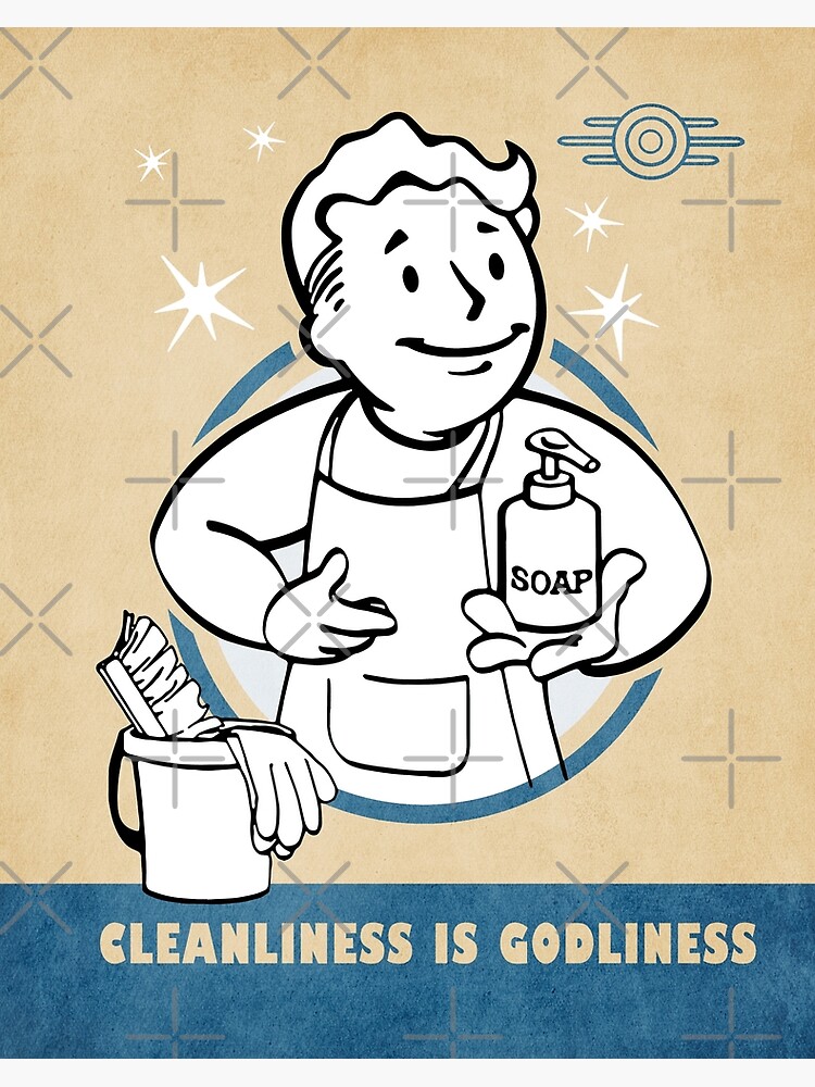 Fallout 4 Vault Boy Poster - 11/14 ┃Cleanliness Is Godliness┃ Post ...