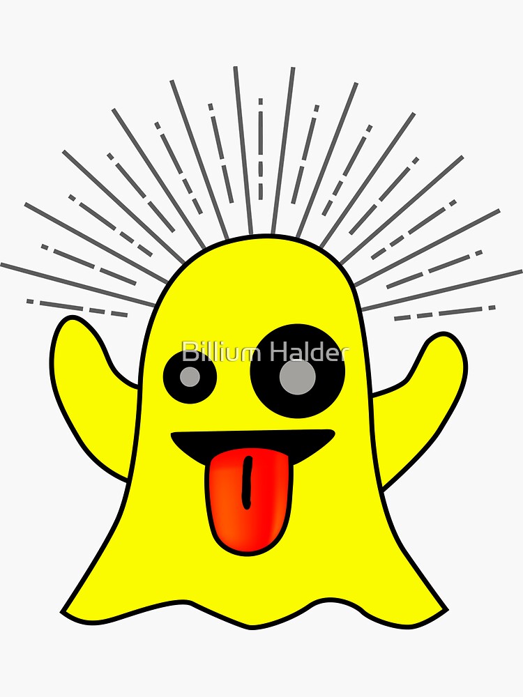 "Funny Ghost Face Halloween T-Shirt and sticker" Sticker for Sale by ...