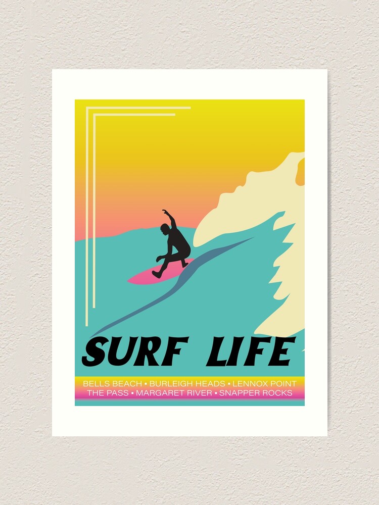 "Surf Beach Poster - 80s Style" Art Print for Sale by SeaLarkArt ...