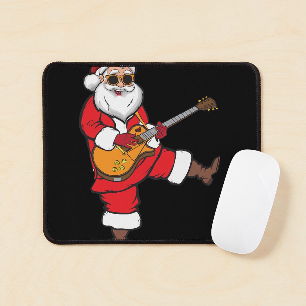 "Guitar Christmas Hard Rock Santa Claus Guitarist Gift" Socks for Sale ...