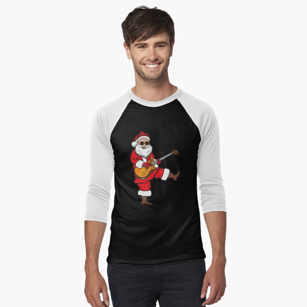 "Guitar Christmas Hard Rock Santa Claus Guitarist Gift" Socks for Sale ...