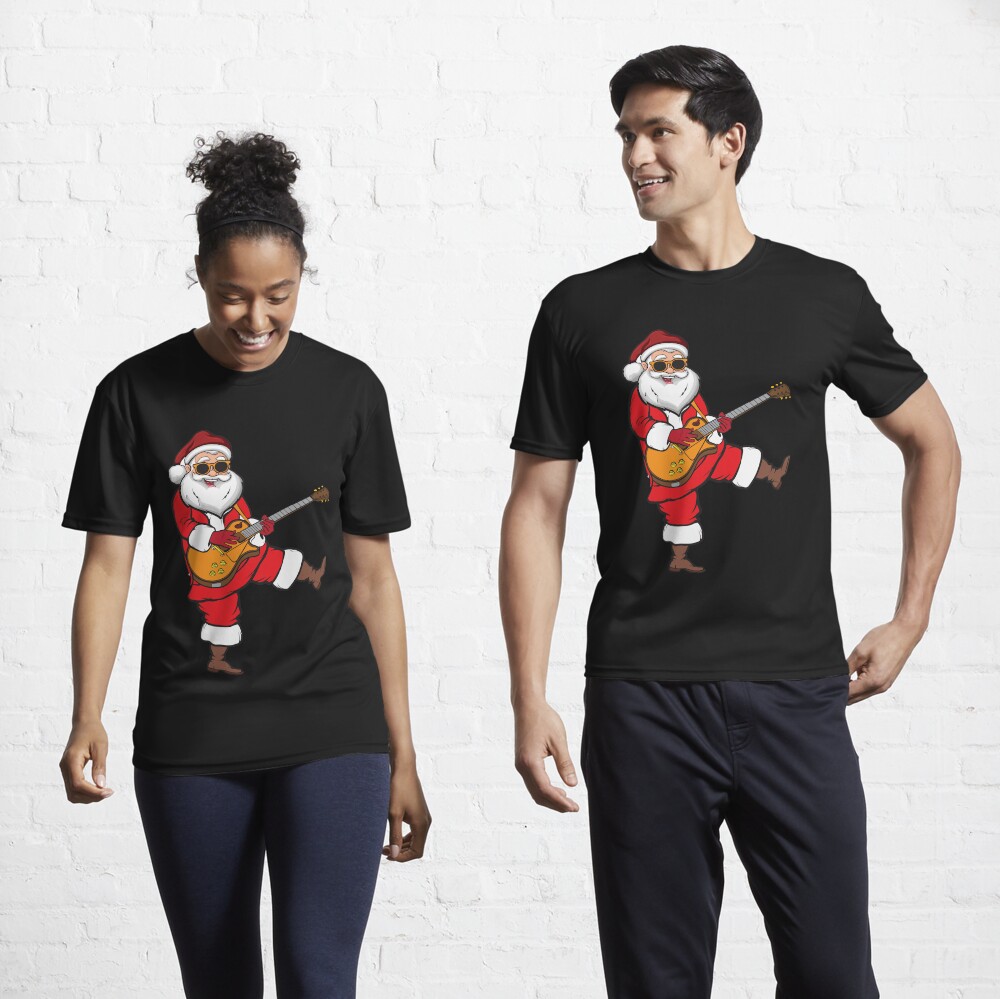 "Guitar Christmas Hard Rock Santa Claus Guitarist Gift" Socks for Sale ...