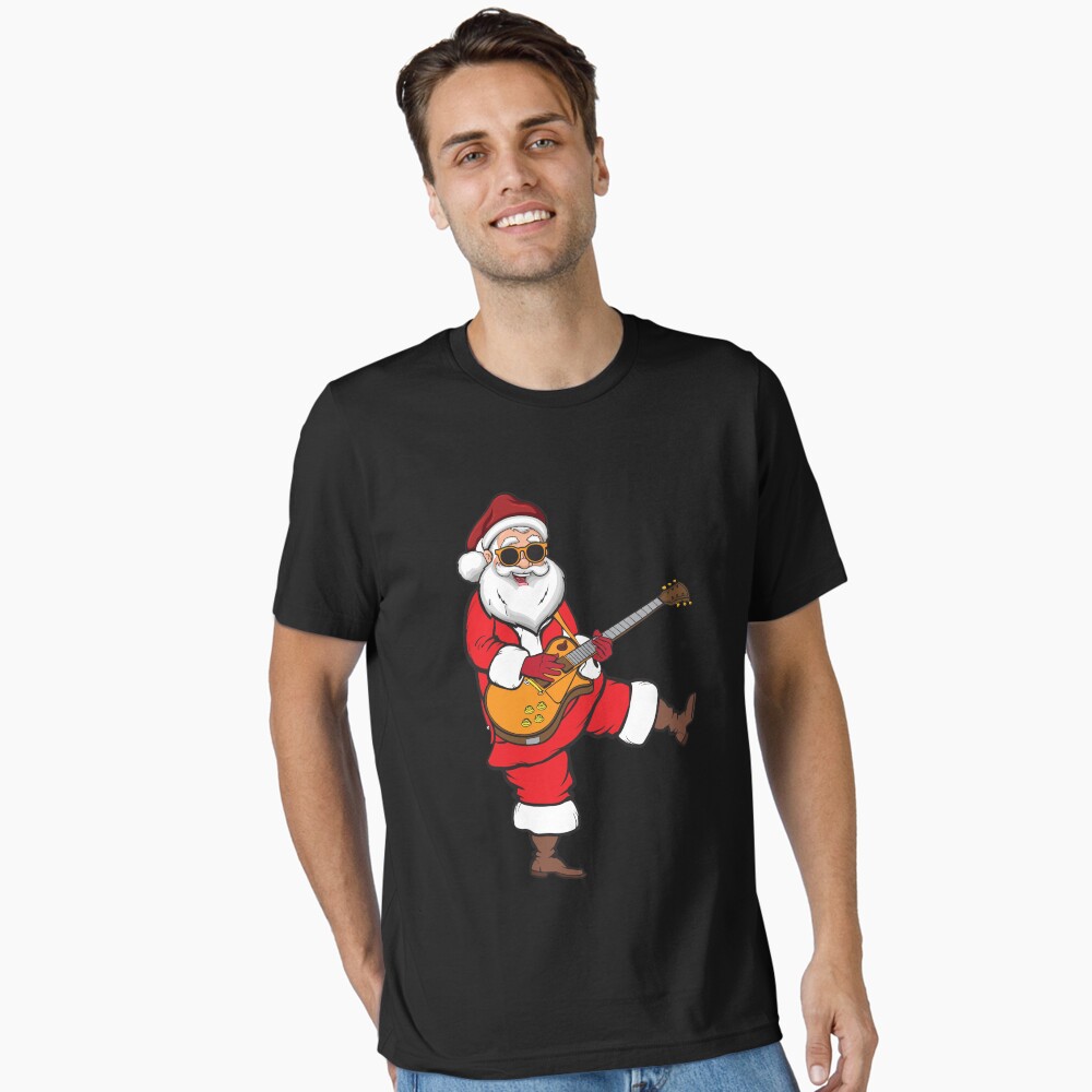 "Guitar Christmas Hard Rock Santa Claus Guitarist Gift" Socks for Sale ...